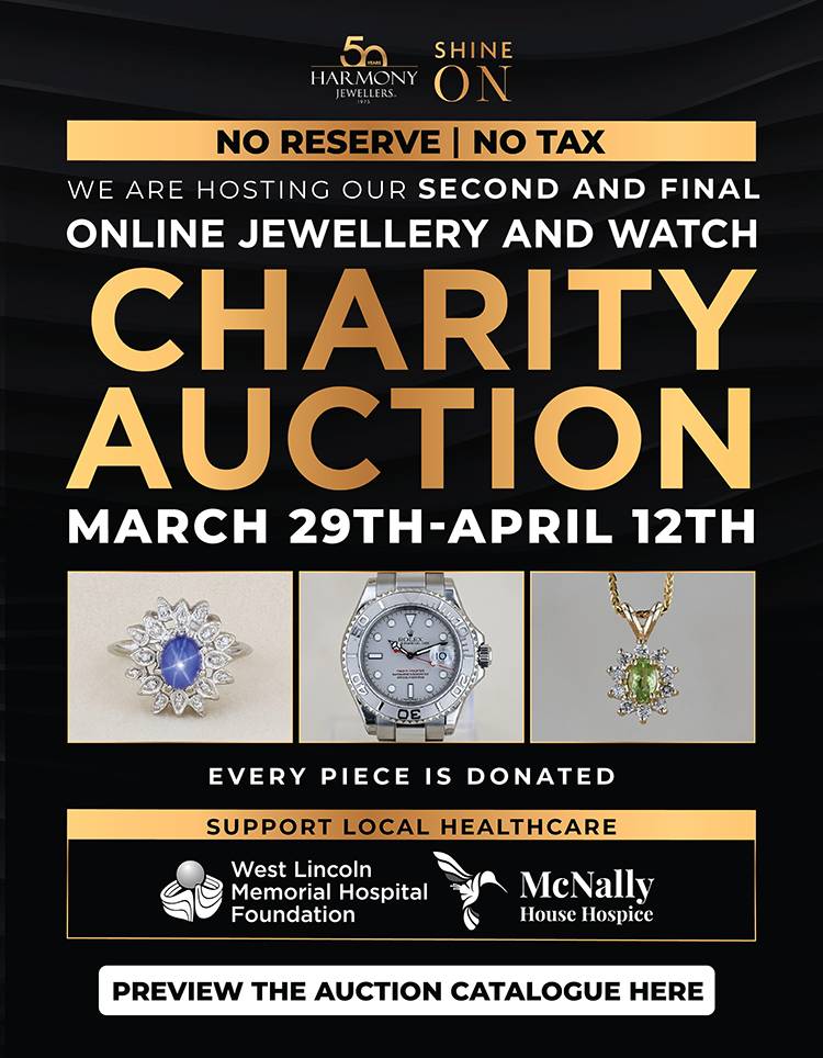Jewellery and watch auction to benefit West Lincoln Memorial and ...